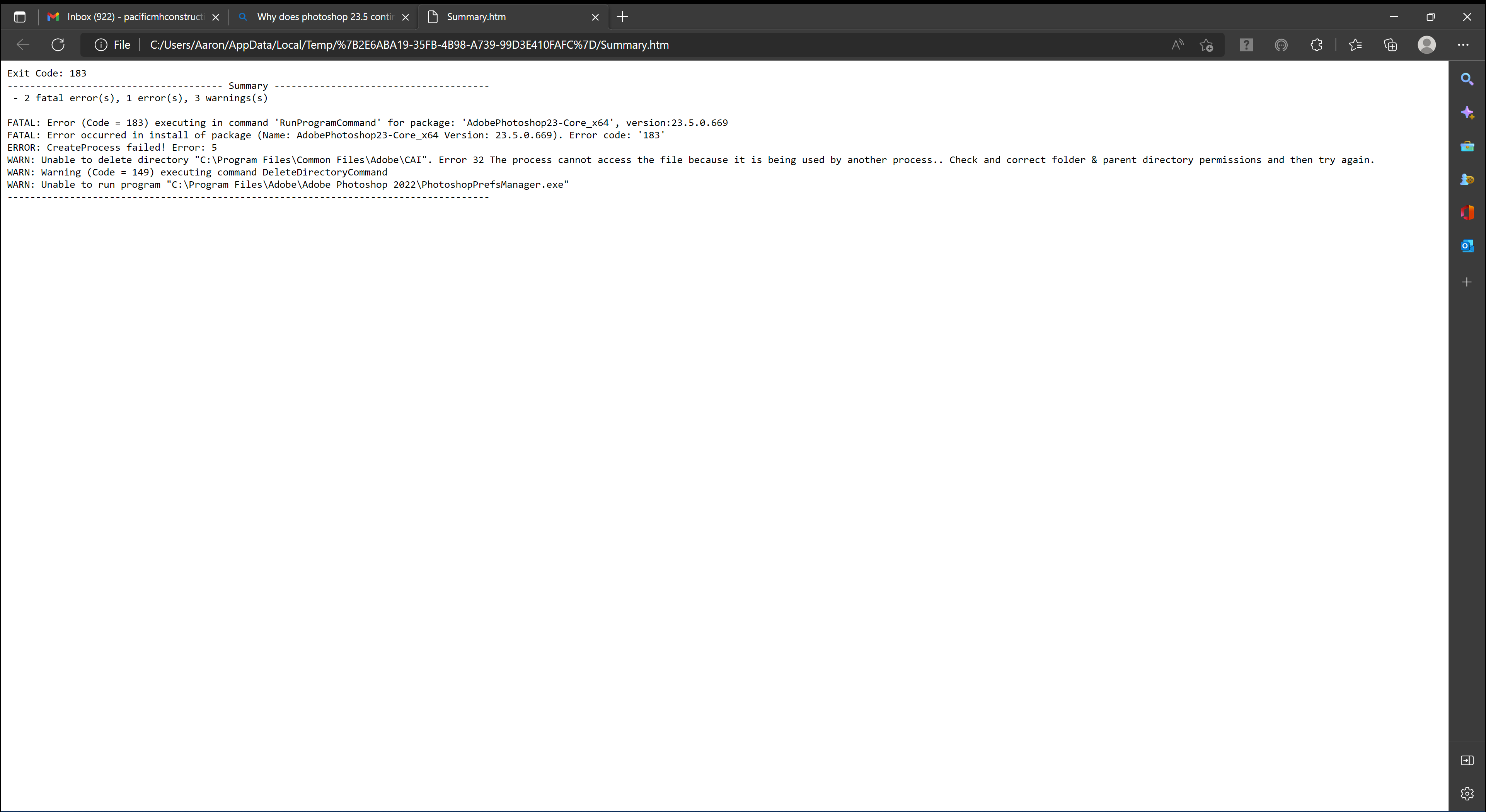 Error Code 183 When Trying To Update Photoshop To Adobe Support error-code-183-when-trying-to-update-photoshop-to-adobe-support